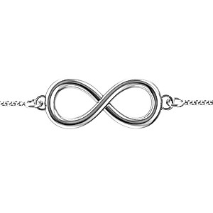 TSD 10K White Gold Classic Infinity Bracelet by JEWLR