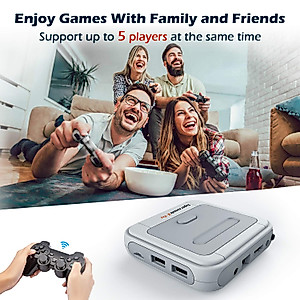 Super Console X, Retro Classic Video Game Consoles,Built in 41,000+ Games,52+ Emulators for 4K TV HD/AV Output,with Dual Wireless 2.4G Controllers Gamepads,Support WIFI/LAN,Up to 5 Players(128G)