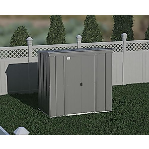 Arrow Classic Steel Storage Shed, 6x4, Charcoal