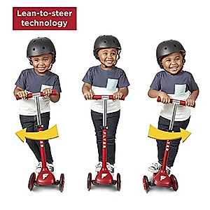 Flyer Glider Jr., Lean to Steer Toddler Scooter, Red, for Kids Ages 2-5 Years
