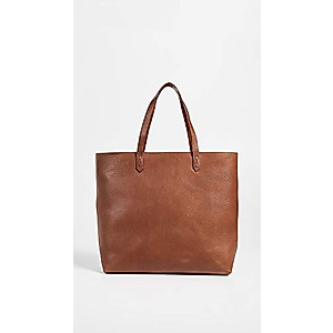 Madewell Women's Zipper Transport Tote, English Saddle, Tan, Brown, One Size