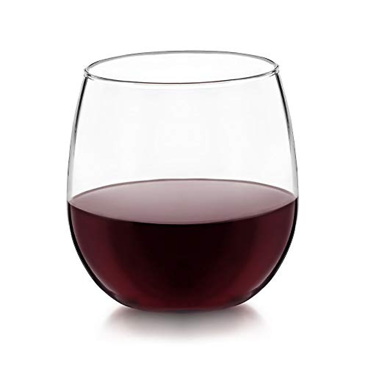 Libbey Stemless 12-Piece Wine Glass Party Set for Red and White Wines