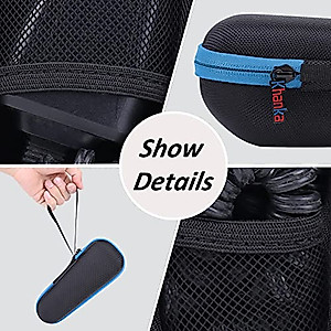 Khanka Hard Travel Case Replacement for Braun Series 3/5 5018s 3010 340S-4 3050 390CC-4 380S-4 3040 Electric Foil Shaver Men's Razor, Case Only (Black&Blue)