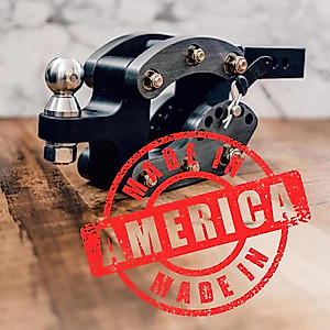 Rhino Hitch | 10K LB, 7" Drop Hitch w/ 2" Shank | Adjustable Aluminum Trailer Hitch: Effortless Towing, Unmatched Strength | Includes 2 Ball Set 2" and 2 5/16"