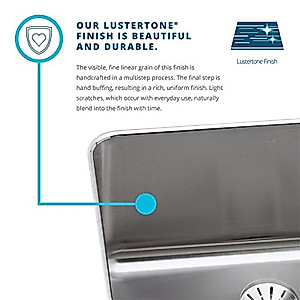 Elkay ELUH12LV Asana Single Bowl Undermount Stainless Steel Bathroom Sink