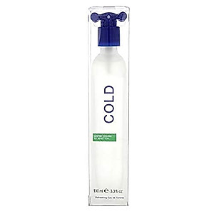 Benetton Cold for Men Eau de Toilette Spray, 3.3 Ounce
