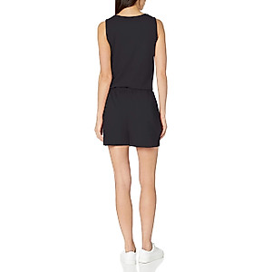 Amazon Essentials Women's Studio Terry Romper, Black, Medium