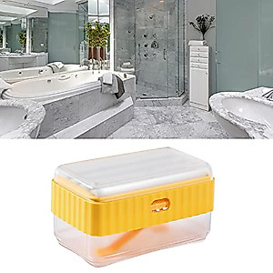 Qinlorgo Box, Bathroom Decorative Multifunctional Drainage Foaming Tray (Yellow)
