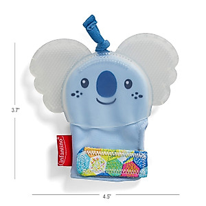 Infantino Crystal Clear Teething Mitten - Teethe & Play Wearable Soft “Mitten” with 100% Paint-Free, Dye-Free Textured Silicone. Easy-Grasp Natural Rubber Teether for Baby (Koala)