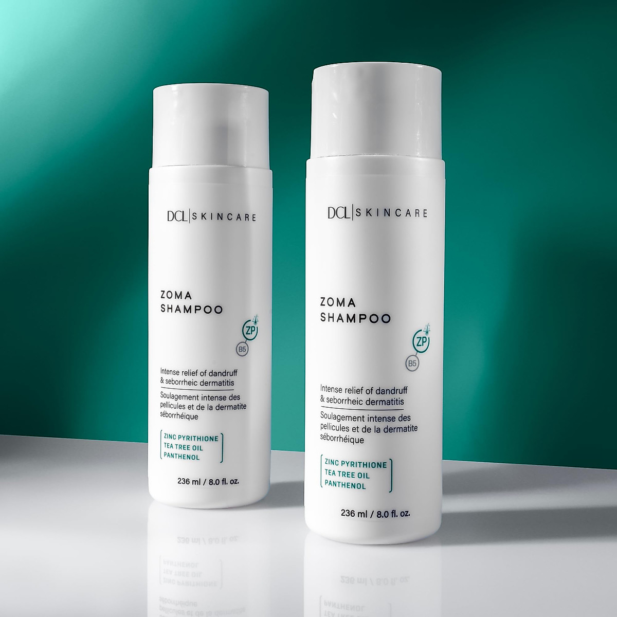 DCL Skincare Zoma Shampoo – Dry Scalp Care with Zinc Pyrithione, Relieves Itching, Flaking, and Dandruff, Seborrheic Dermatitis Treatment, 8 fl oz