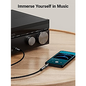 UGREEN 3.5mm to 1/4 Adapter 2 Pack 3.5mm 1/8 Male to 6.35mm Female Audio Jack Plug Converter Headphone Adapter for Speaker Headphone, Guitar, Digital Piano