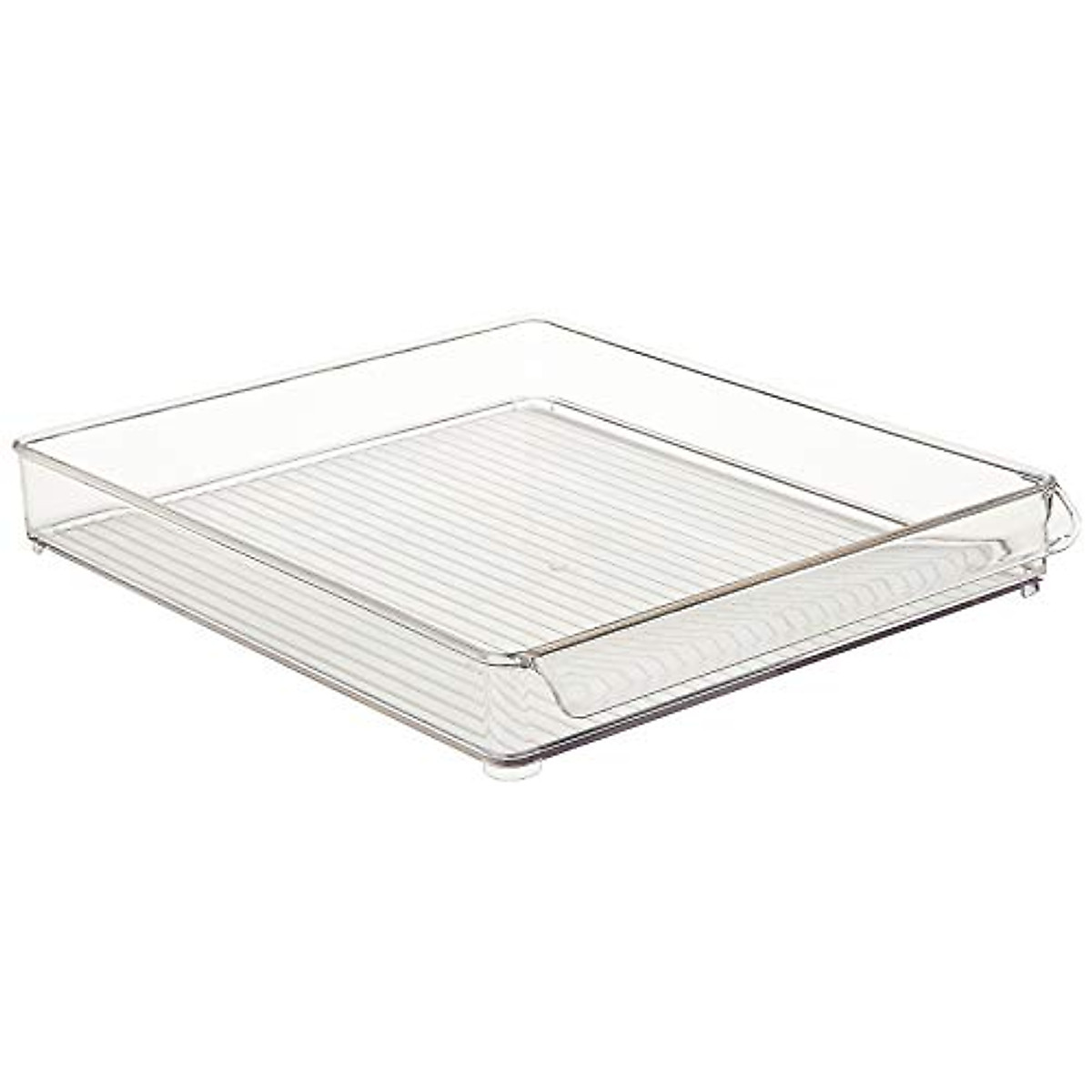 iDesign Plastic Refrigerator and Freezer Storage Organizer Tray with Handle for Kitchen, Pantry, Shelf, Counter, BPA-Free, 14.5" x 12" x 2", Clear