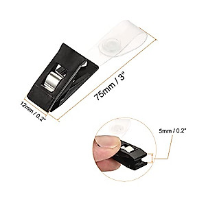 MECCANIXITY Anti-Wind Clips, Plastic Adjustable Yard Flag Stopper Clip Accessories for Garden Flag Stand Poles, Black Clear Pack of 10