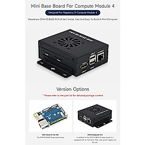 Waveshare Mini Base Board Designed for Raspberry Pi Compute Module 4 Powerful Functions in A Small Sized Body Suitable for Evaluating The Raspberry Pi CM4 Or Being Integrated Into End Products