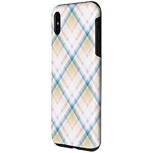 iPhone XS Max Cute Spring Tartan Check Pattern For Girls Simple Decorative Case