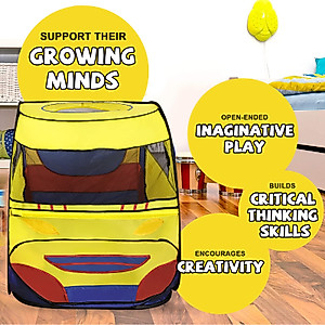 Anyshock Car Tent for Kids , Play Tent Pop Up Pretend Toys for Indoors and Outdoors Fun , Foldable Playhouses with Carrying Case as a Best Gift for Over 3 Years Old Toddler/Boys/Baby