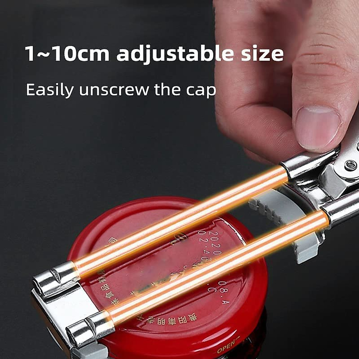 2023 NEW Adjustable Multifunctional Stainless Steel Can Opener, Jar Opener for Weak Hands, Adjustable Longer Handheld Bottle Opener for the Elderly and Children (4pcs)