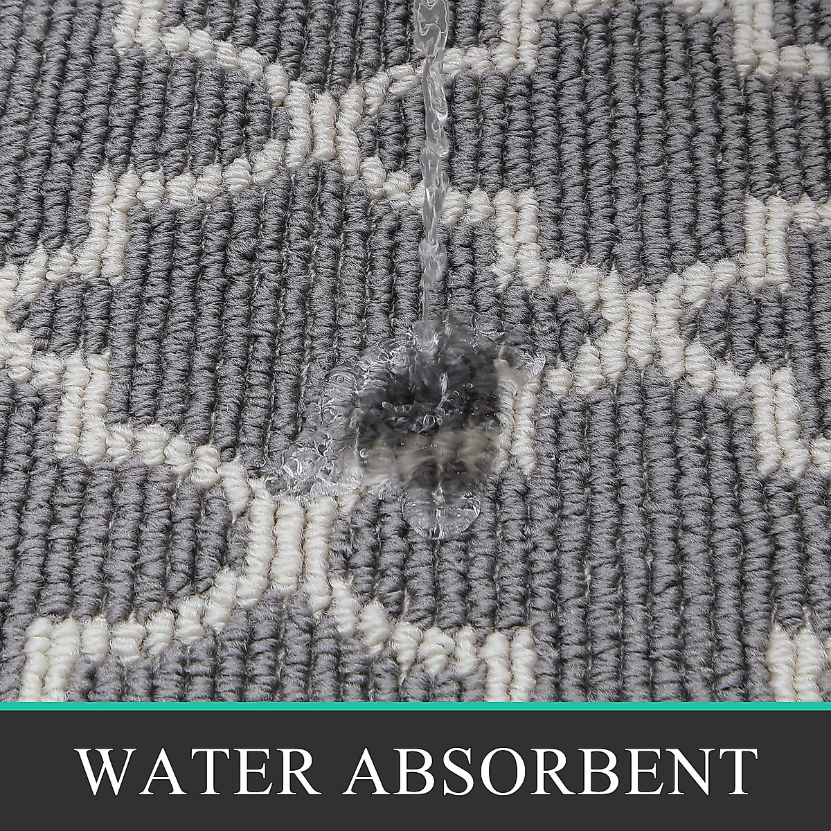 Pauwer Kitchen Rugs Runners for Hallways 2x10, Absorbent Door Mats Indoor, Washable Entryway Rug Runner, Farmhouse Laundry Room Rug, Non Slip Throw Rugs Carpet Runners for Hallway Entryway,Grey