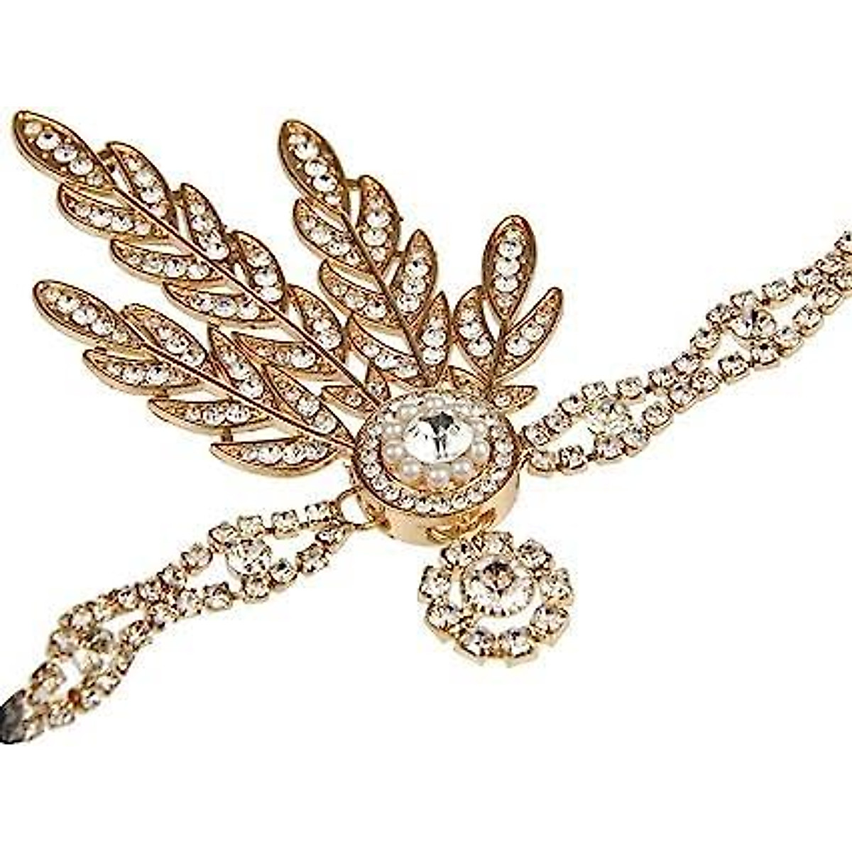 Ro Rox 1920's Great Gatsby Party Boho Bridal Wedding Flapper Headband Headpiece - Gold