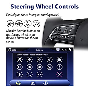 [HD 1024 * 600] Double Din Car Stereo Compatible with Apple CarPlay and Android Auto, Full Touch 7 Inch LCD Touchscreen Radio with Voice Control, Bluetooth, Waterproof Backup Camera, Mirror-Link
