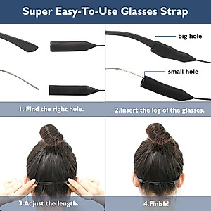 ANYGIFT Glasses Strap for Kids 3 Pack, Toddler Glasses Holder Strap Kids Eye Glasses Strap Adjustable Sunglass Strap for Kids Boys Girls Eye Glass String Strap((7-10 Inch))