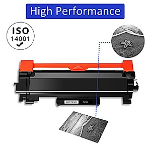 KCMYTONER Compatible Toner Cartridge Replacement for Brother TN760 TN730 TN-760 to use with MFC-L2710DW HL-L2350DW HL-L2390DW DCP-L2550DW MFC-L2750DW Printer - Black 1 Pack