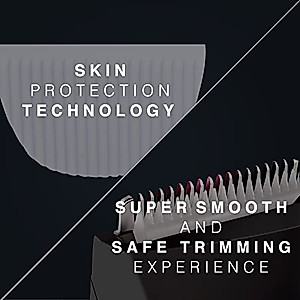 DAILYLIFE Body Trimmer for Men, All-in-one Hair Clipper with Adjustable Guide Comb Ceramic Blade Heads, Male Hygiene Waterproof Groin Hair Trimmer, Rechargeable Electric Razor Black