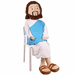 KANGAROO Giant 6 Foot Plush Jesus Doll; Great for Christmas, Easter, Kids' Bedrooms, Churches & Christians! Tower of Babel Humongous