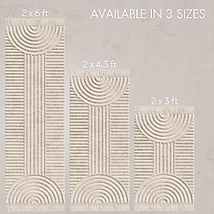 Beautiful Boho Rug with Tassels for Your Bedroom or Bathroom - Soft 2x4.3ft. Cotton Rug Fits Perfectly Into Any Bath Or Next to Beds - Washable Carpet Enhances Your Hallway/Home Decor - 24x51.6inch