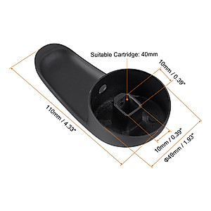 uxcell Single Lever Faucet Handle for 40mm Cartridge, Zinc Alloy Faucet Handle Replacement for Kitchen Bathroom Shower, 4.3"x1.9", Black