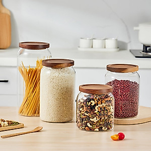 Sweejar Glass Jars for Laundry Room Organization, Half-Gallon Laundry Pods Container, Glass Food Storage Jars with Airtight Lid, 1 Pack, Hand Lid