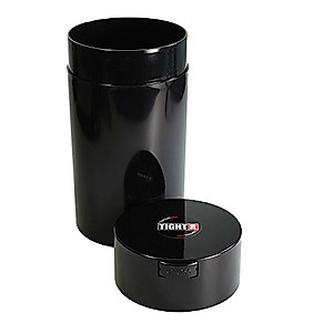 Tightvac 3 to 12 Oz Vacuum Sealed Storage Container, 1.3-Liter/1.1-Quart, Black