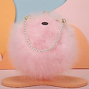 Fawziya Prom Clutch Purse Feather Bags For Women-Pink