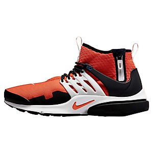 Nike mens Air Presto Mid Utility, Orange/Orange-black-white, 10