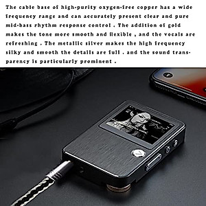 FEDAI Audio Earphone Cable 24 Core Silver Plated Replacement Cable, MMCX Detachable Earphone Cable Replacement Earphone Wire for Shure 846 535 215 315 425 MAGAOSI K5 LZA4 A5 (3.5mm, MMCX)