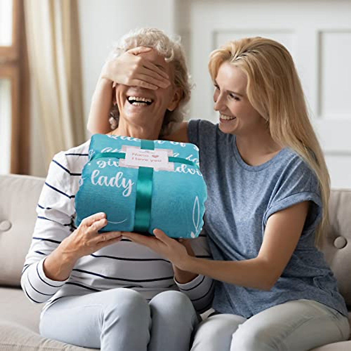 Best Nana Ever Blanket Gift for Nana - Wonderful Blankets for Granny with Thick Double Layered Fleece and Sherpa Blanket Fabric | Wholesome I Love You Nana Gifts from grandchildren Teal 50x60