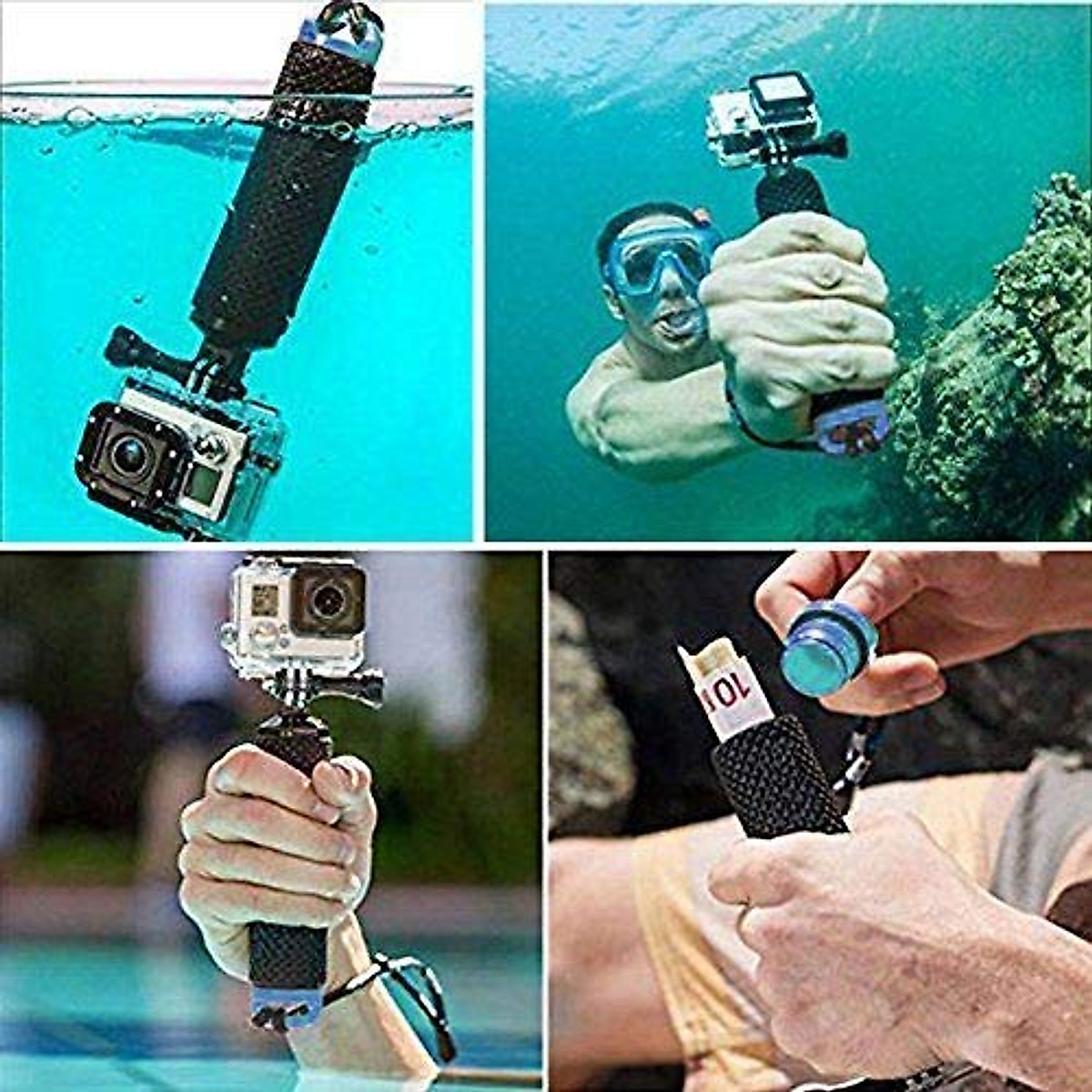 Navitech Waterproof Floating Hand Tripod Mount for Cameras