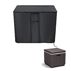 Kingling Outdoor Cooler Table Cover for Keter Cooler Table, Waterproof Patio Storage Cooler Table Outdoor Side Table Covers - 18''L x 18''W x18''H