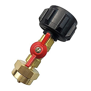 iRomehony QCC1 Propane Refill Pressure Adapter Coupler with ON-Off Control Valve LP Gas Refiller Replacement for Camping Grill 1LB Cylinder Tank