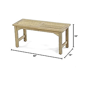 Westminster Teak 42-inch Veranda Backless Bench