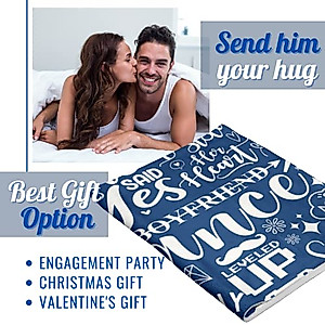 InnoBeta Engagement Gifts for Men, Unique Newly-Engaged Throw Blanket for Fiance Future Husband, Funny Just Engaged Gifts, 50 x 65 inches, Stranger Boyfriend to Fiance Soon to Be Hubby