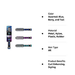 Conair Salon Results Hairbrush for Blow Out - Hair dryer round brush - Metal Bristles - Ideal for shorter hair lengths