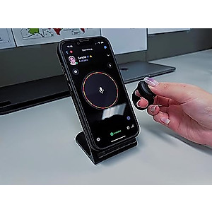 PRYMEBLU® Bluetooth Wireless PTT Button Switch ZELLO, Wave Communicator, ESChat, Unity, Streamwide and Many Other PoC Push-to-Talk Apps (BT-PTT-ZU-Super Mini-Strap)