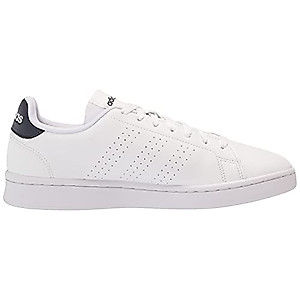 adidas Men's Advantage Racquetball Shoe, White/Cloud White/Ink, 10