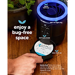 Katchy Indoor Fly Trap - Catcher & Killer for Mosquito, Gnat, Moth, Fruit Flies - Non-Zapper Traps for Buzz-Free Home (8-Pack Glue Boards for Duo Model, White)