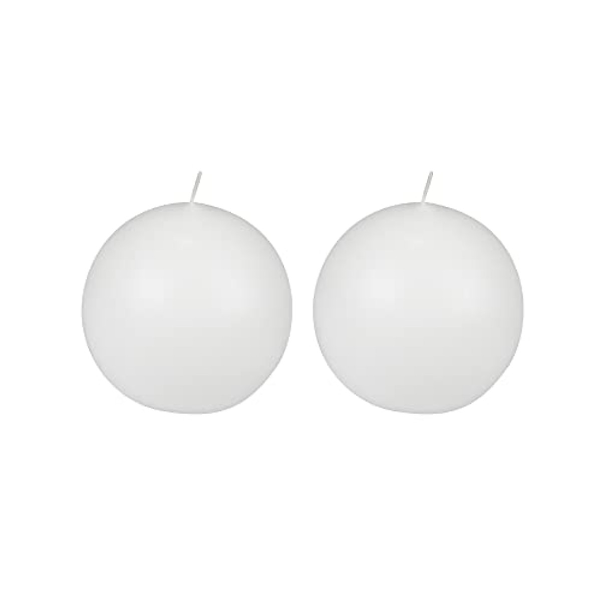 Zest Candle 2-Piece Ball Candles, 4-Inch, White Citronella