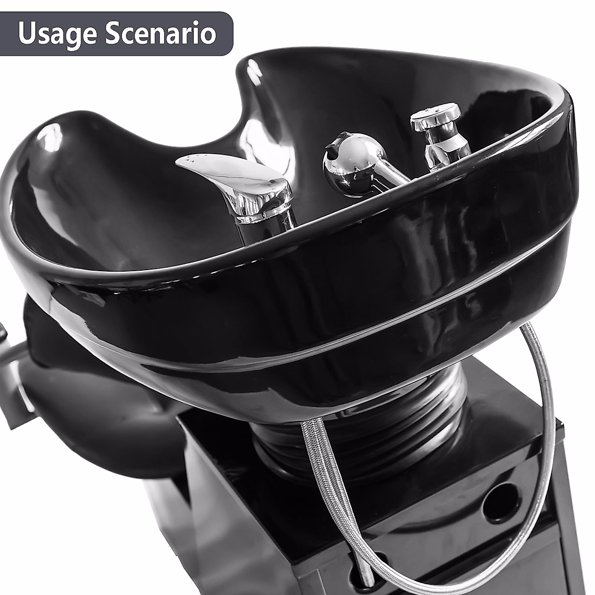 Fancemot Salon Faucet Parts, Barbershop Shampoo Bowl Faucet, Shampoo Bowl Hose, Shampoo Sprayer, Shampoo Sink Vacuum Breaker, Shampoo Bowls Sink Parts