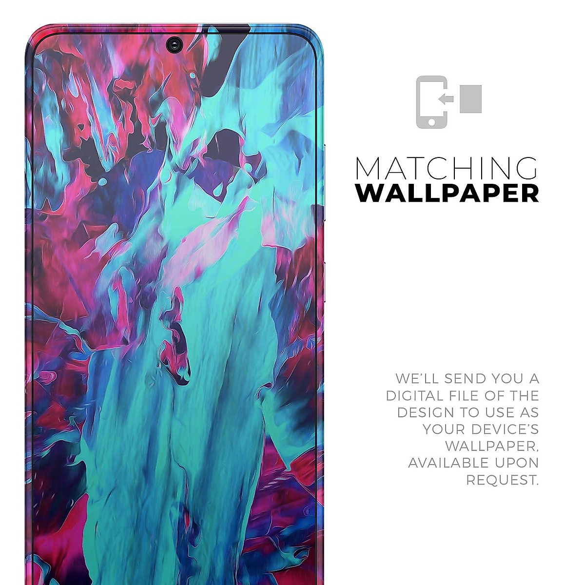 DesignSkinz Liquid Abstract Paint Remix V32 Protective Vinyl Decal Wrap Skin Cover Compatible with The Samsung Galaxy S20 (Screen Trim & Back Glass Skin)