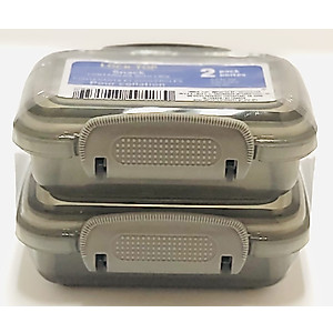 LOCK-TOP SNACK CONTAINERS W LID Stackable Reusable Plastic 5.2 Fl Oz, 2/Pk SELECT: Color (Gray) …