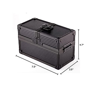 Black Double Metal Deck Box Dice Box for Deck Protector storage Trading Cards TCG Ultra Pro Sleeve MTG Magic FaB YGO Yugioh EDH Commander PTCG TCG